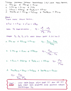 Menentukan Persamaan Tetapan Kesetimbangan Kp - Les Privat Kimia Online