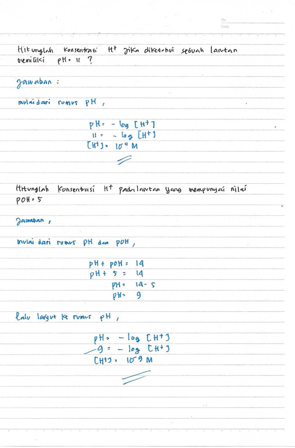 Menentukan Konsentrasi H+ Jika pH Diketahui - Les Privat Kimia Online